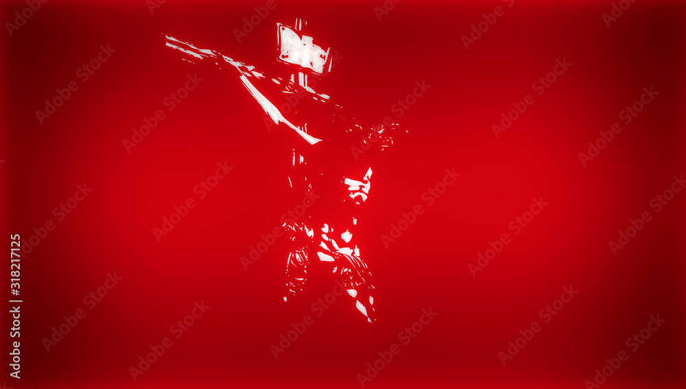 Jesus Christ on the cross on a red background Stock Illustration ...