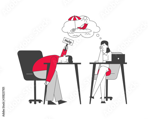Lazy Worker Clipart