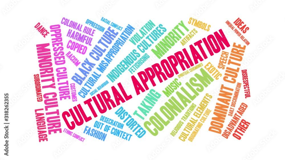 Cultural Appropriation Animated Word Cloud On a White Background. Stock ...