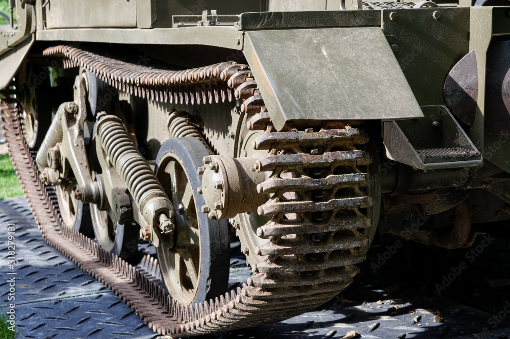 Continuous track of ww2 army tank Stock Photo | Adobe Stock