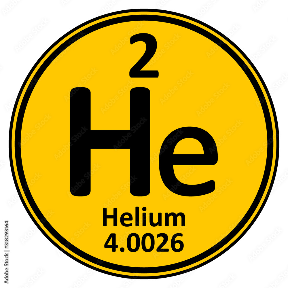 Periodic table element helium icon. Stock Vector | Adobe Stock