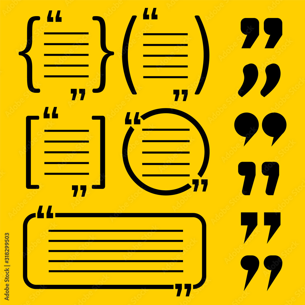 Quotation marks. Frame with quotes. Quote vector comment Stock Vector ...