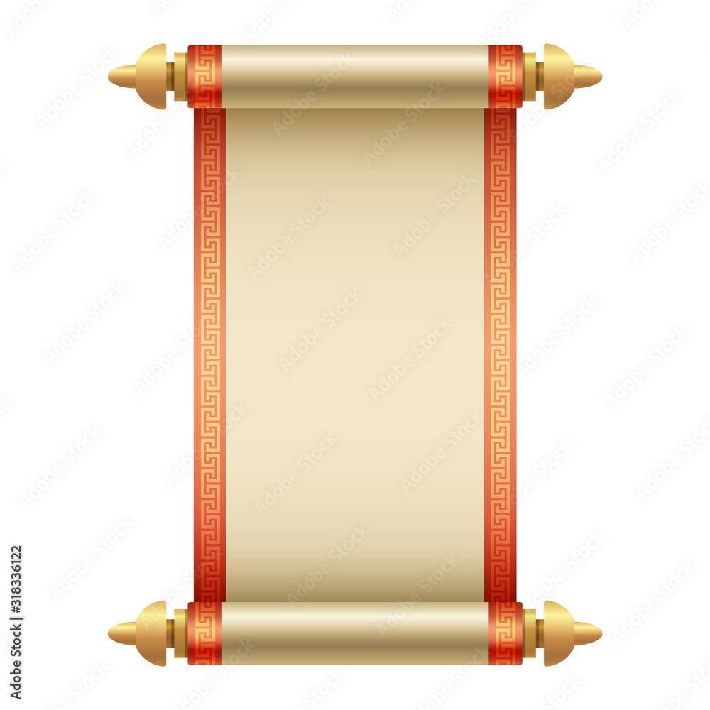 Ancient Chinese scroll illustration with place for your text. Eps10 ...