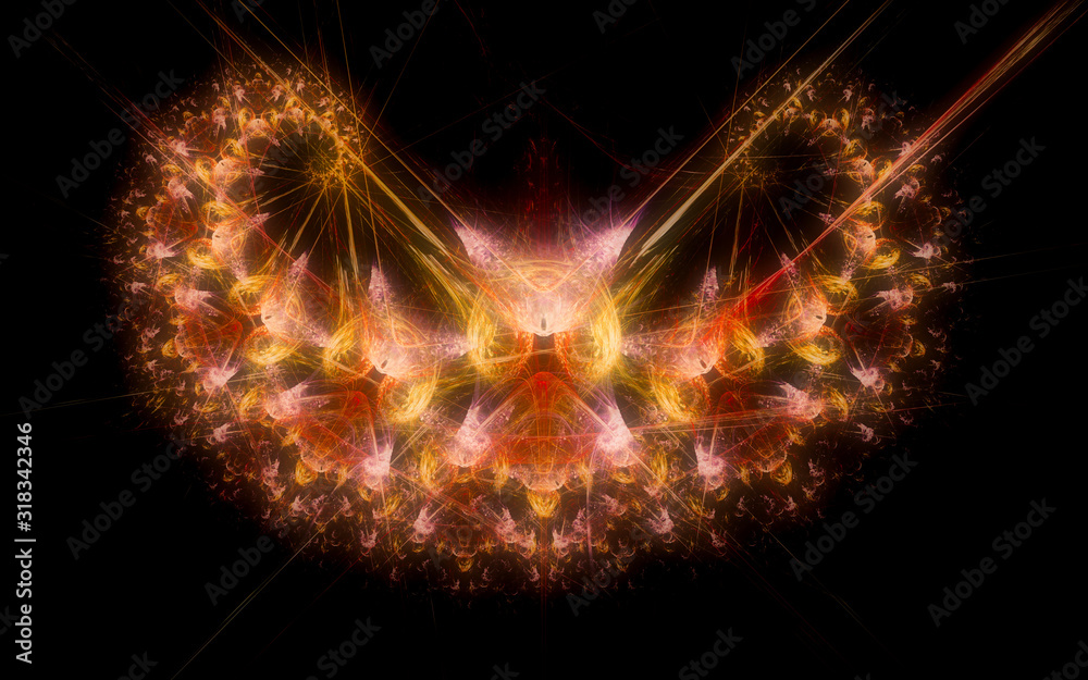 digital generated image in the form of abstract geometric shapes of ...