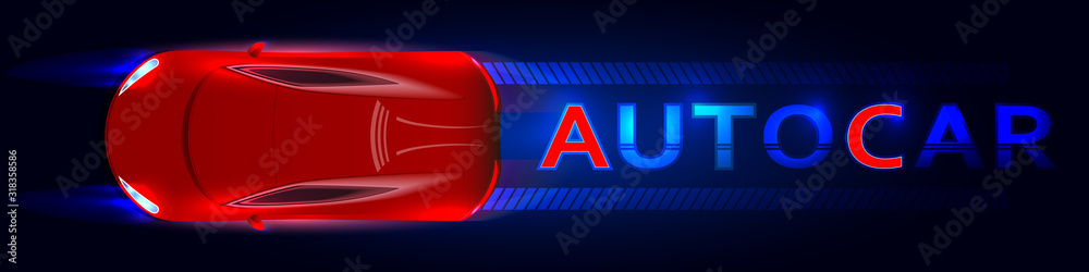 Car Logo. High Speed Sport Car - Futuristic Concept. Smart car. Vector ...