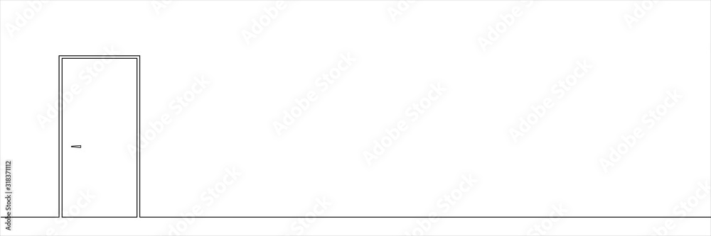 Realistic vector elements outline door Stock Vector | Adobe Stock