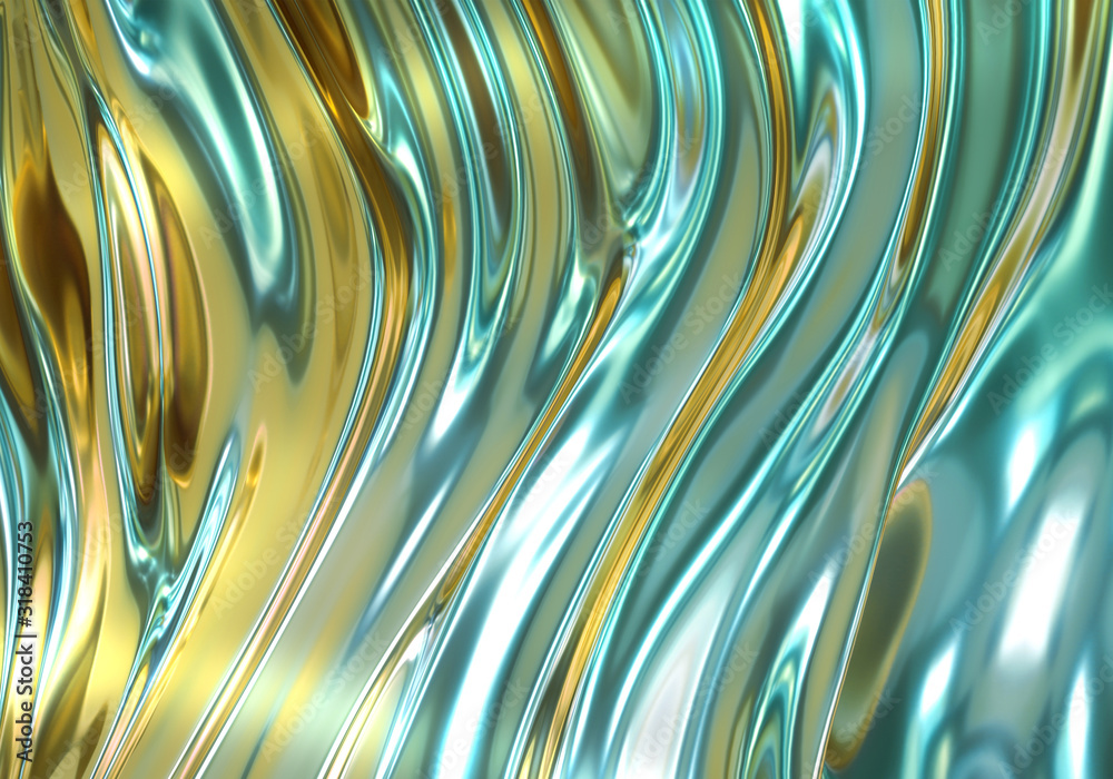 3d render, abstract liquid metallic texture, iridescent holographic ... 3d render, abstract liquid metallic texture, iridescent holographic ...