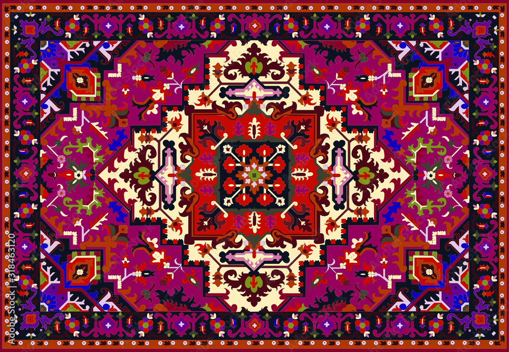 Persian carpet original design, tribal vector texture. Easy to edit and ...