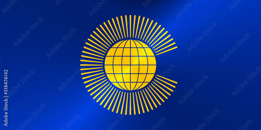 Flag of Commonwealth of Nations in traditional colors and proportion ...