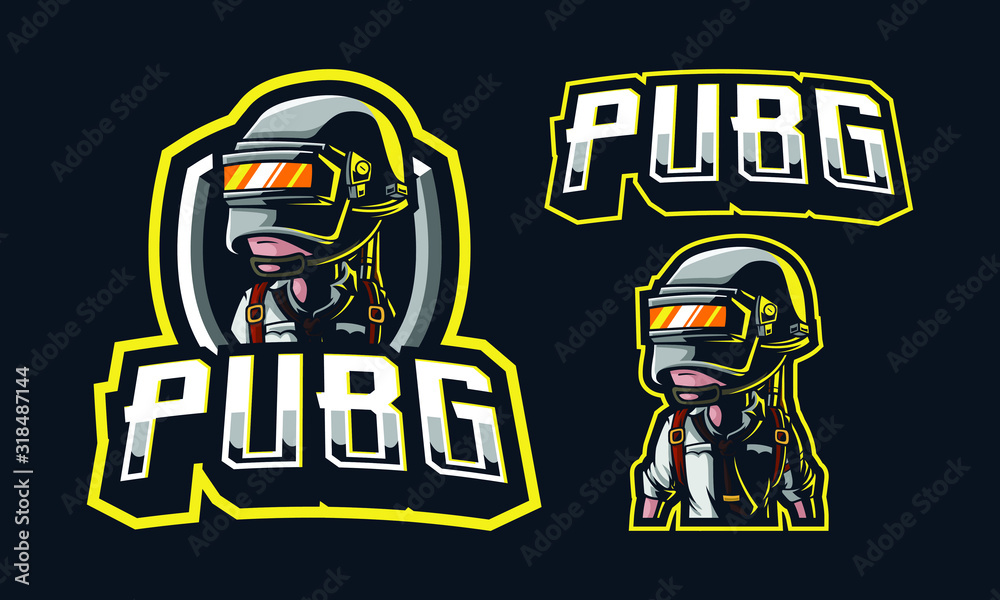 PUBG character mascot logo design with extra design fit for sport of e ...