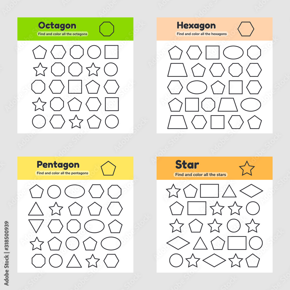 Educational worksheet for kids kindergarten, preschool and school age ...