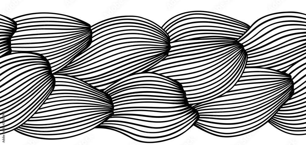 Seamless wave pattern. Background with sea, river or water texture ...