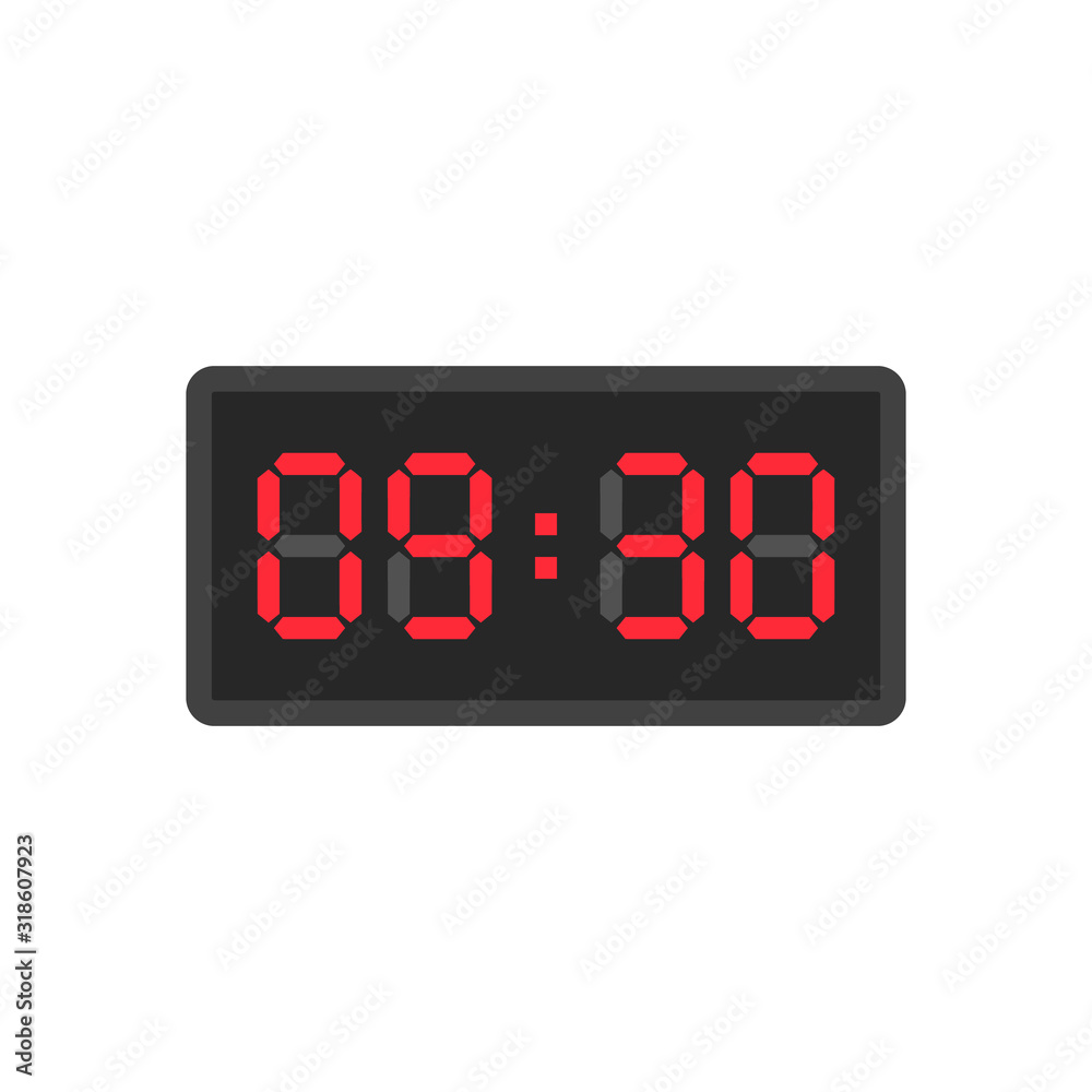 Digital black alarm clock displaying 9:30. Clipart image isolated on ... Digital black alarm clock displaying 9:30. Clipart image isolated on ...