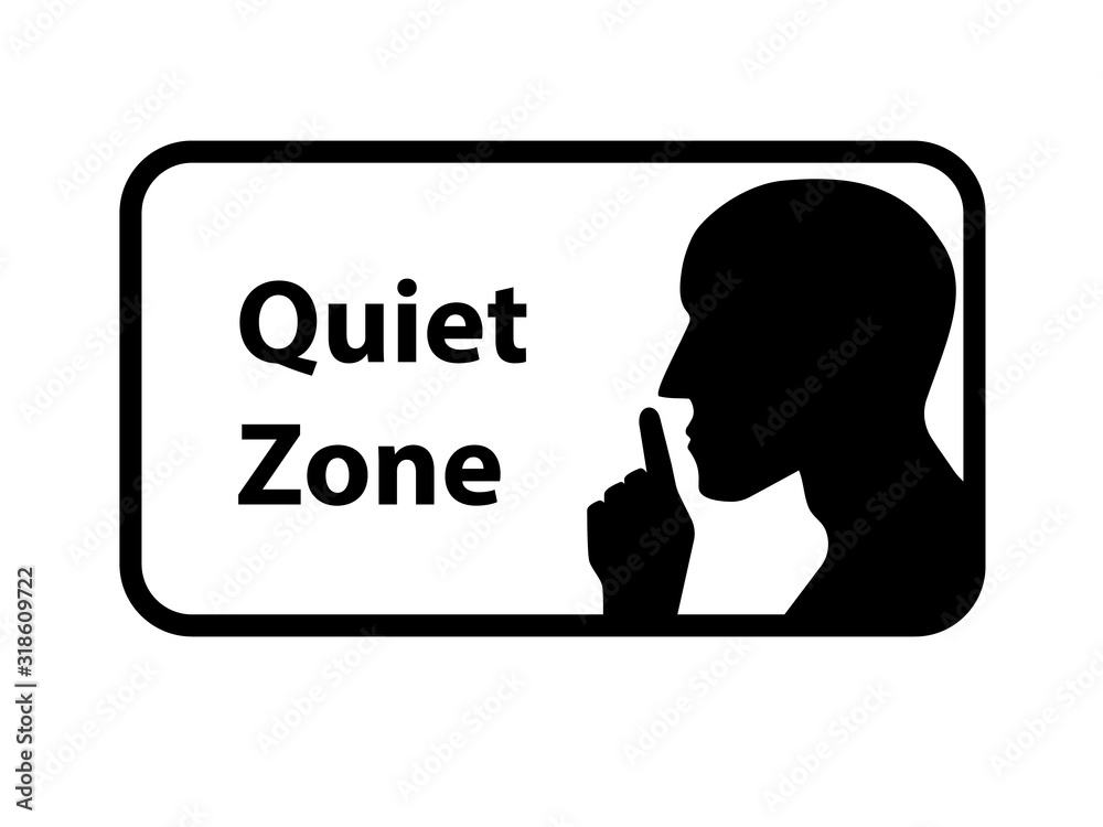 Quiet Clip Art Black And White