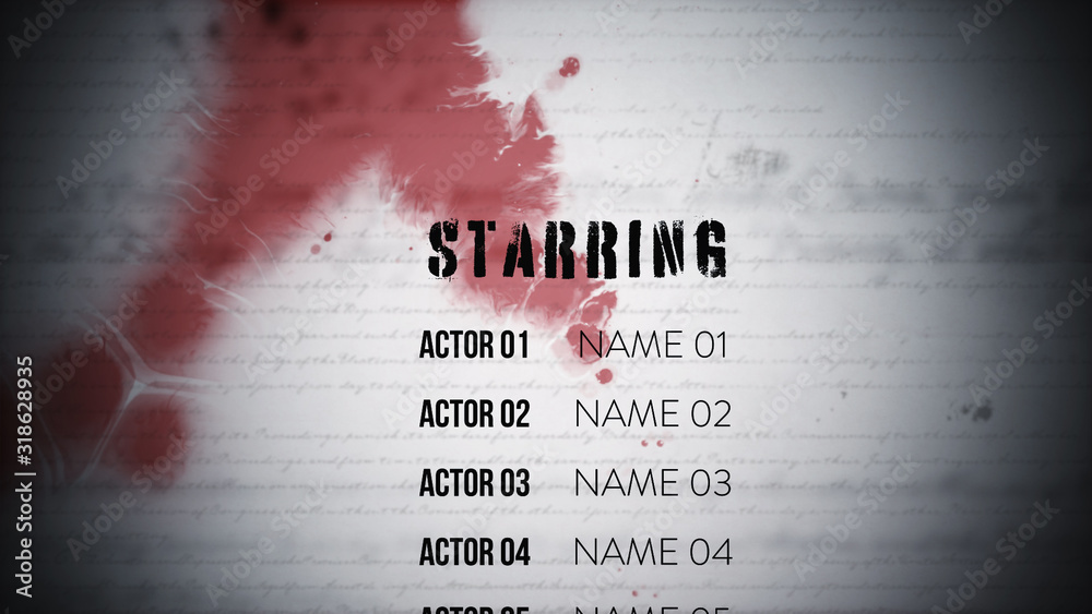 Ink Style Credit Roll Stock Template | Adobe Stock