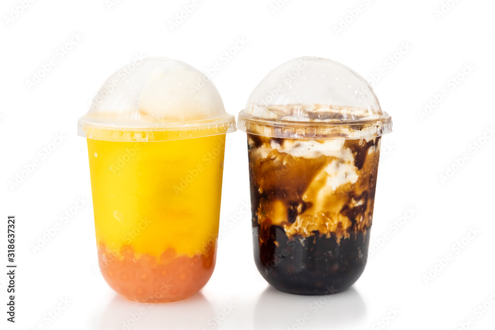 Variety of Boba or Bubble tea with tapioca pearls Stock Photo | Adobe Stock