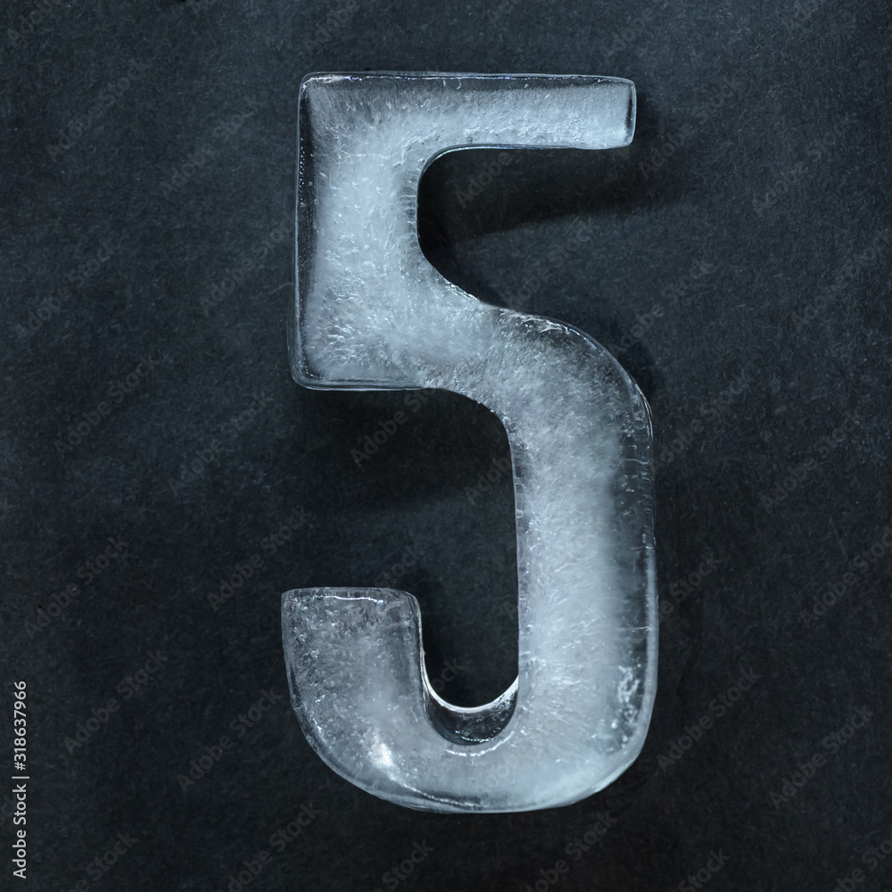 Melting. Numeric value, numbers made out of shiny and well-structured ...