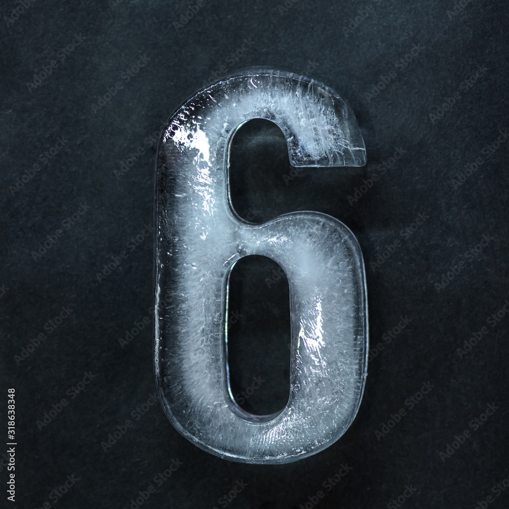 Melting. Numeric value, numbers made out of shiny and well-structured ...