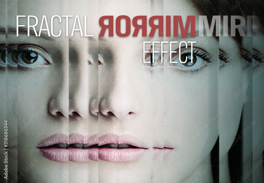 Fractal Mirror Overlay Effect Mockup Stock Template | Adobe Stock