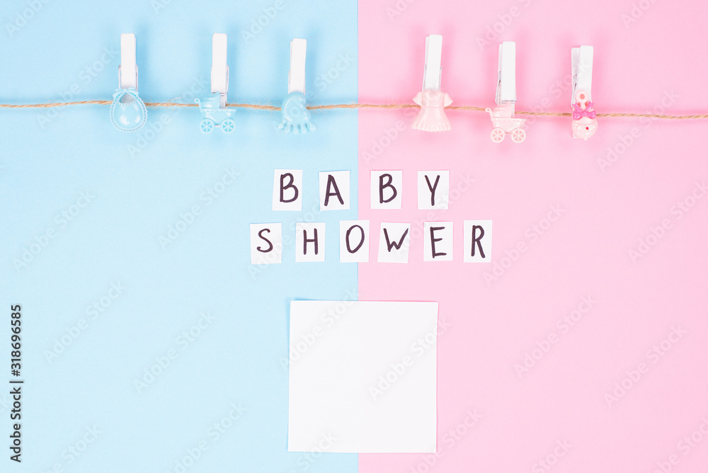 Two at a birth concept. Photo picture of beautiful tender pastel color ...