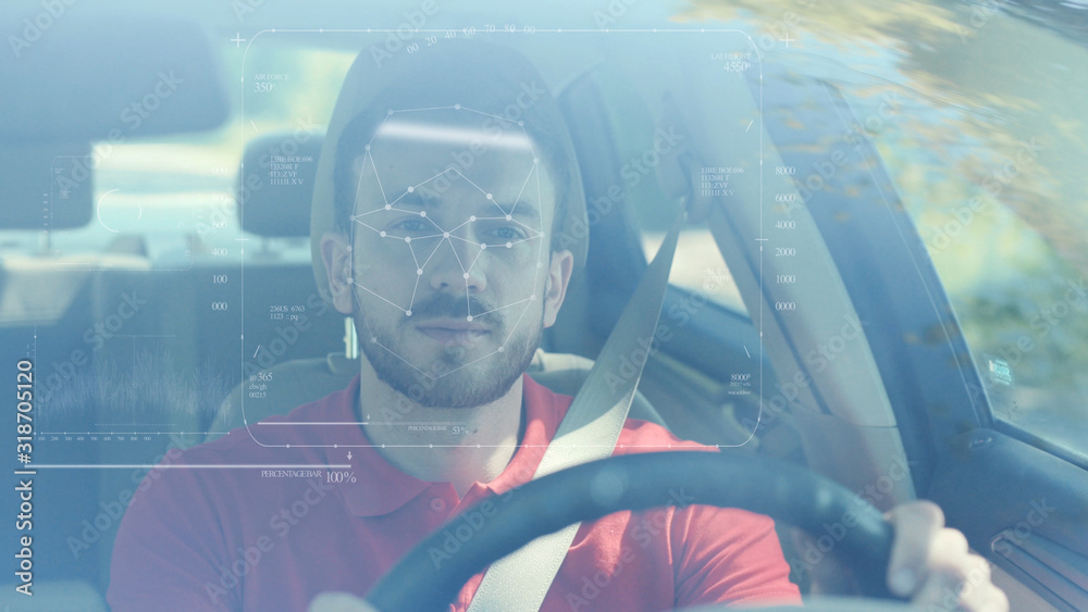 Future. Face Detection. Technological 3d Scanning. Biometric Facial ...