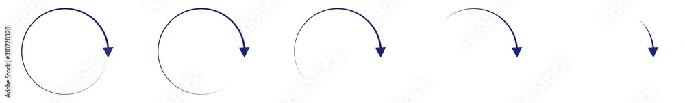 Arrow Icon Blue | Circle Arrows | Infographic Illustration | Direction ...