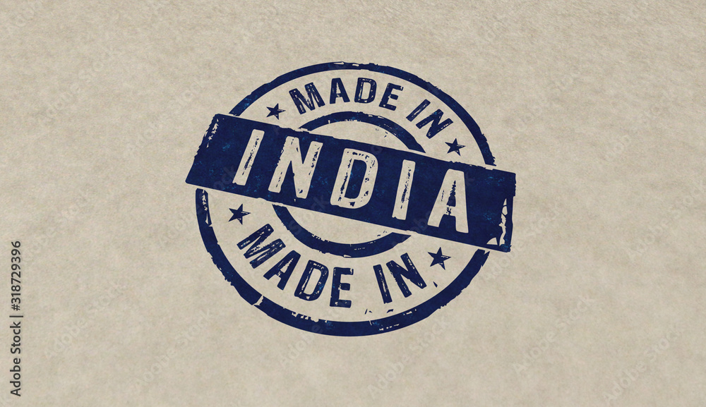 Made in India stamp and stamping Stock Illustration | Adobe Stock
