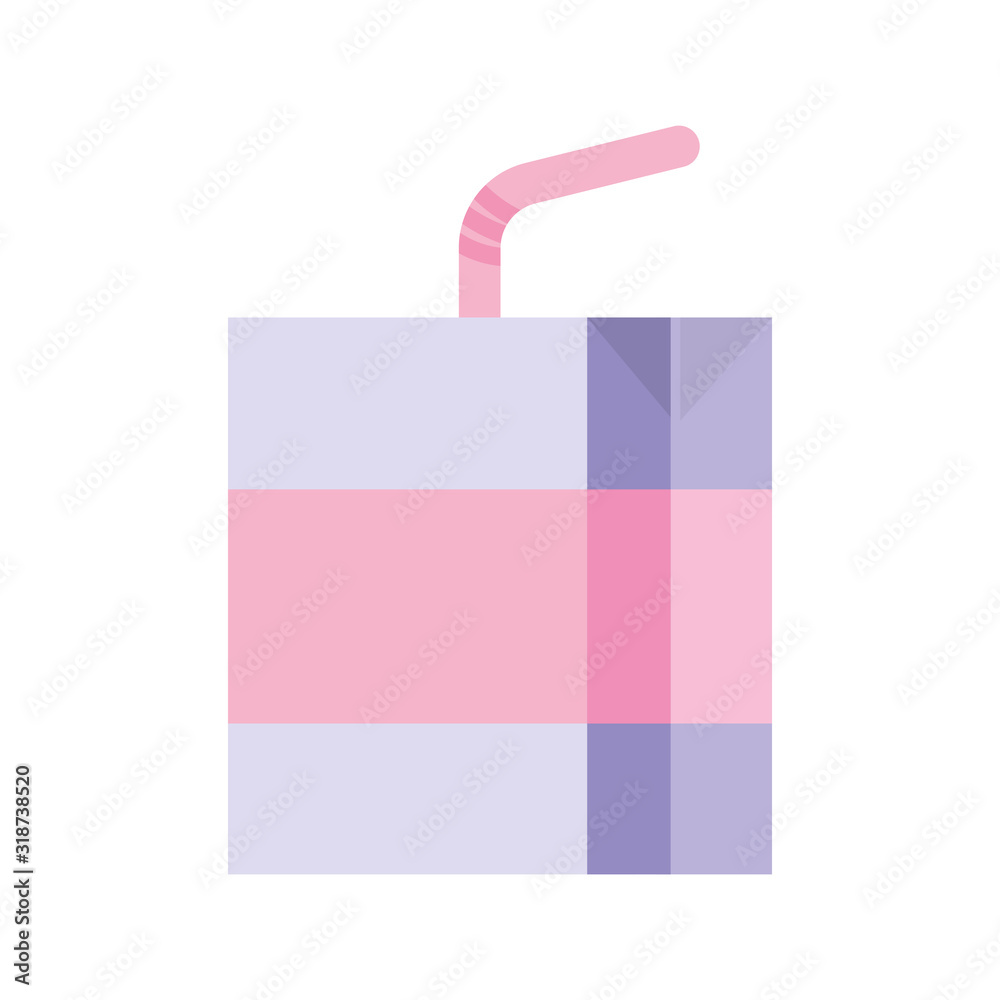 juice box with straw icon white background Stock Vector | Adobe Stock