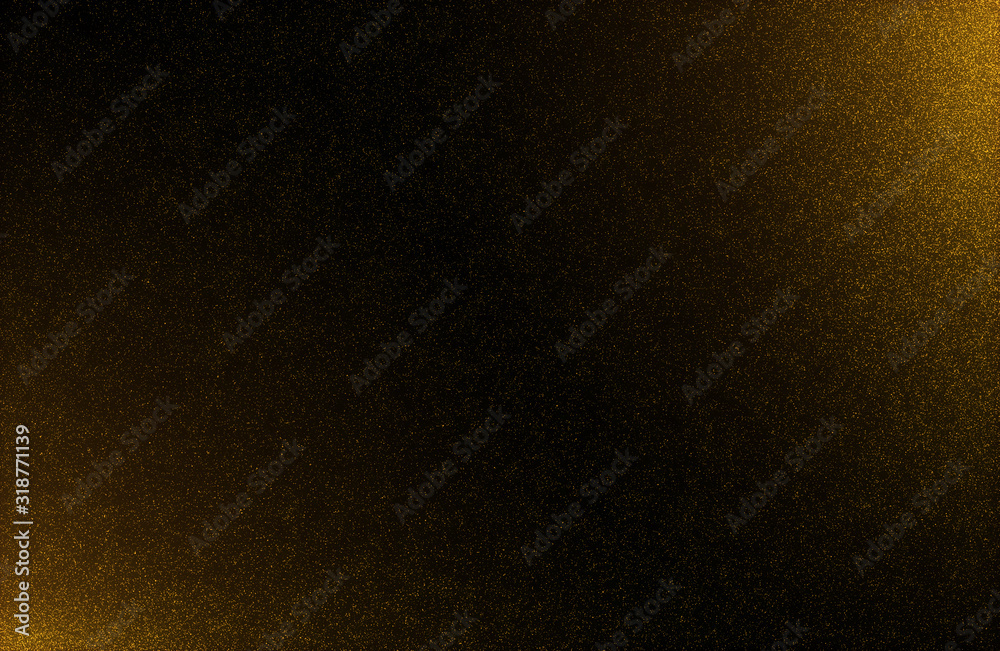 Glowing golden abstract bokeh glitter lights background of flickering ...