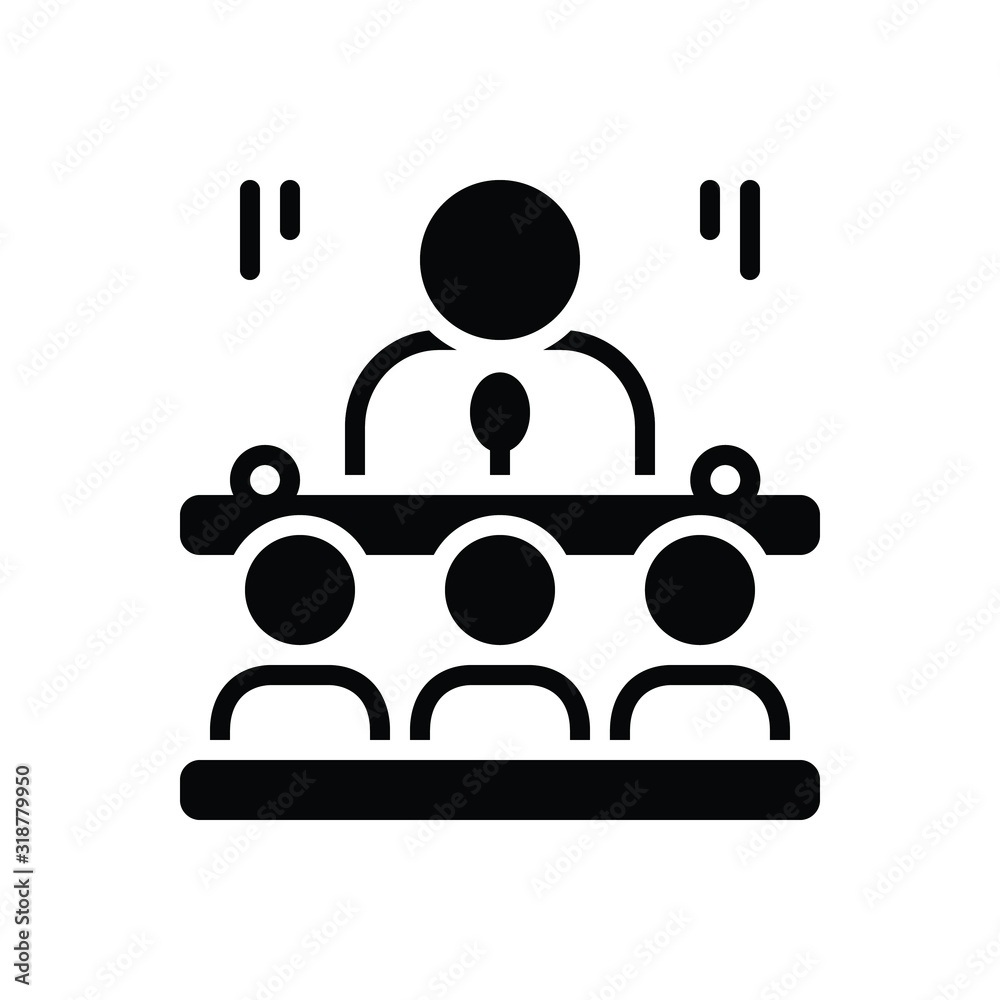 Black solid icon for senate Stock Vector | Adobe Stock