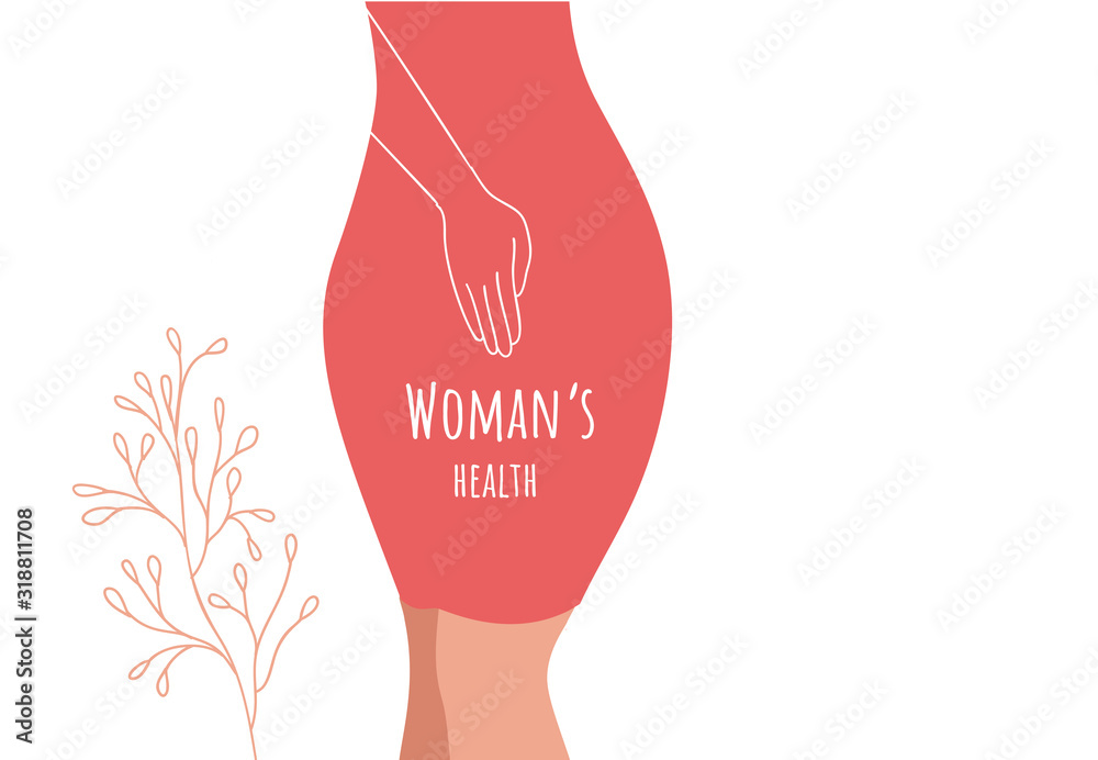 Beautiful female body and women's hygiene and health concept. Menopause ...