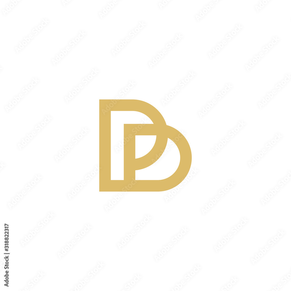 Letter PD initial logo design vector simple Stock Vector | Adobe Stock
