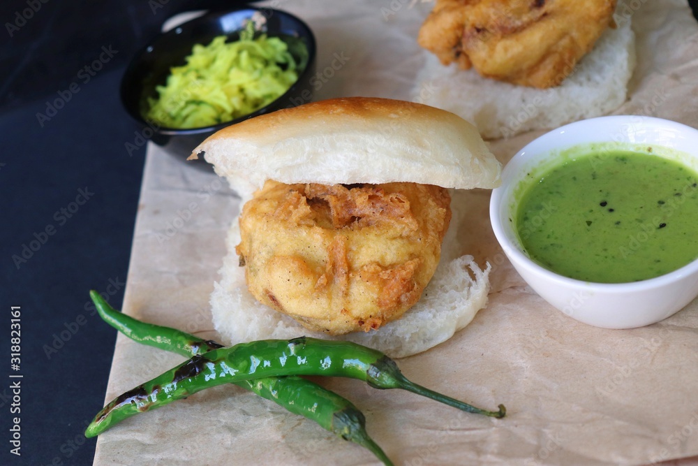 Vada pav or wada pao is a vegetarian fast food dish native to the state ...