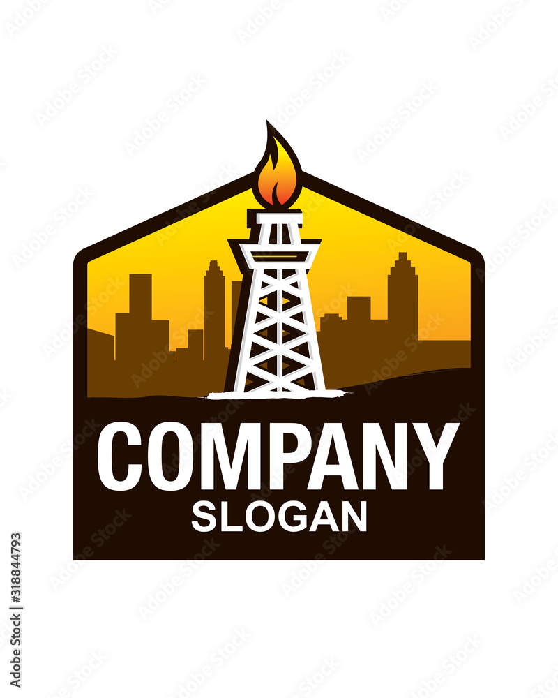 Oilfield logo Stock Vector | Adobe Stock