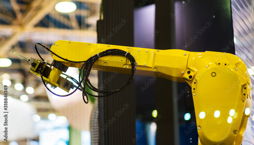 Augmented reality for industry concept. Robotic and Automation system ...