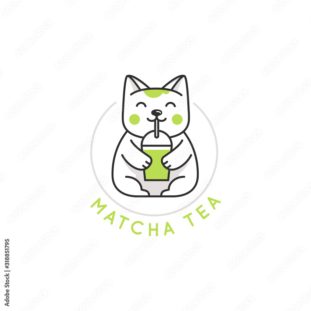 Vector abstract logo and branding design template in trendy linear ...