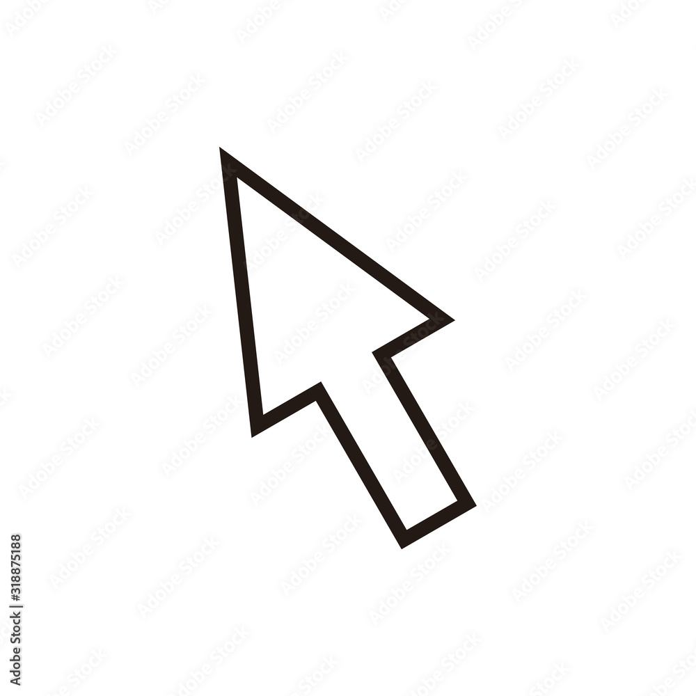 Click arrow icon simple, Cursor icon, Computer mouse click cursor black ...