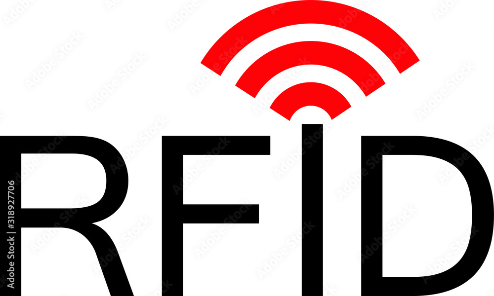 RFID logo, Radio-frequency identification icon Stock Vector | Adobe Stock