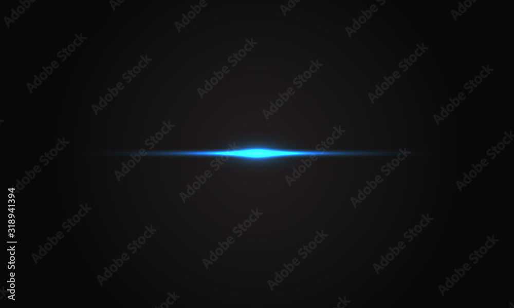 Abstract blue light flare effect on black background luxury vector ...