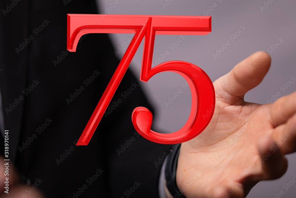 75 Anniversary 3d numbers. template for Celebrating 75 anniversary ...