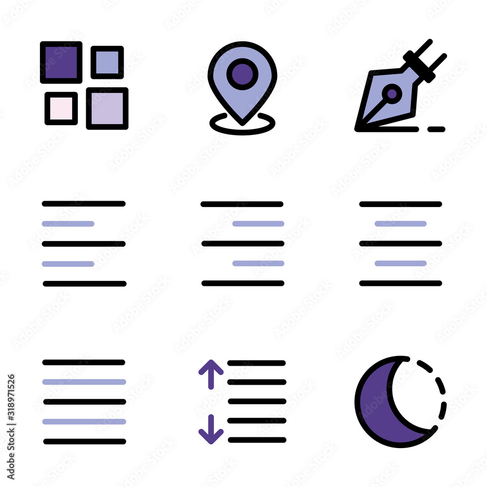 Basic User Interface Icon Set Outline Include Mouse Pointer Cursor Click Alarm Timer Clock