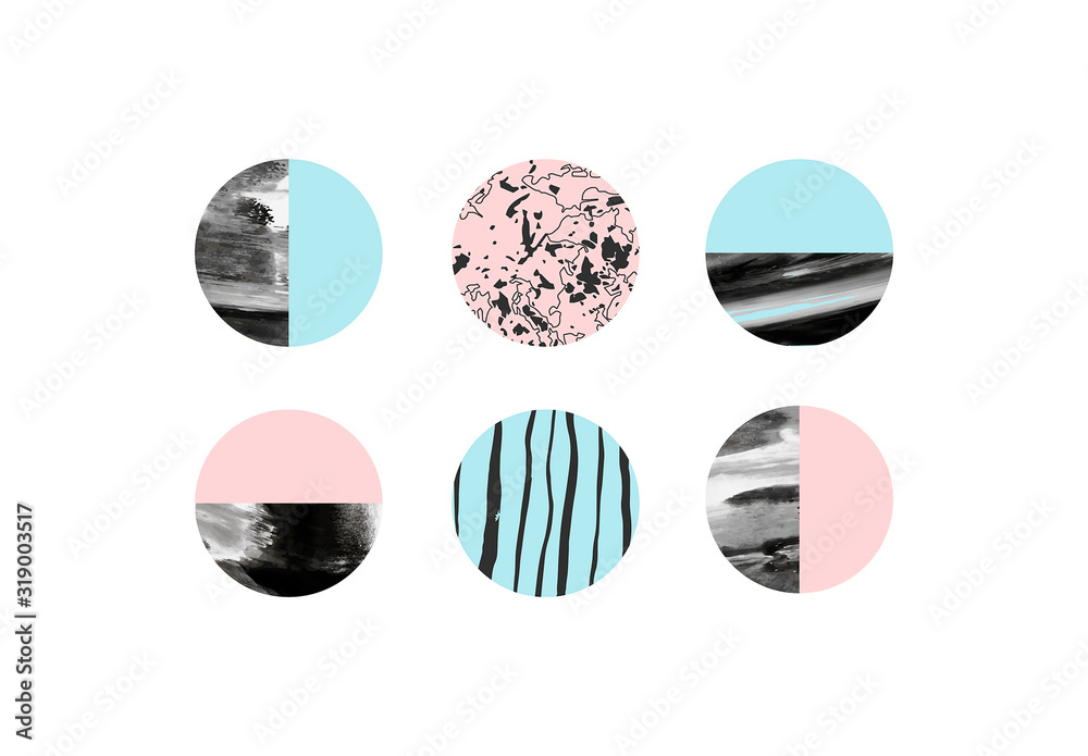 Icon Set of Abstract Circles Stock Template | Adobe Stock