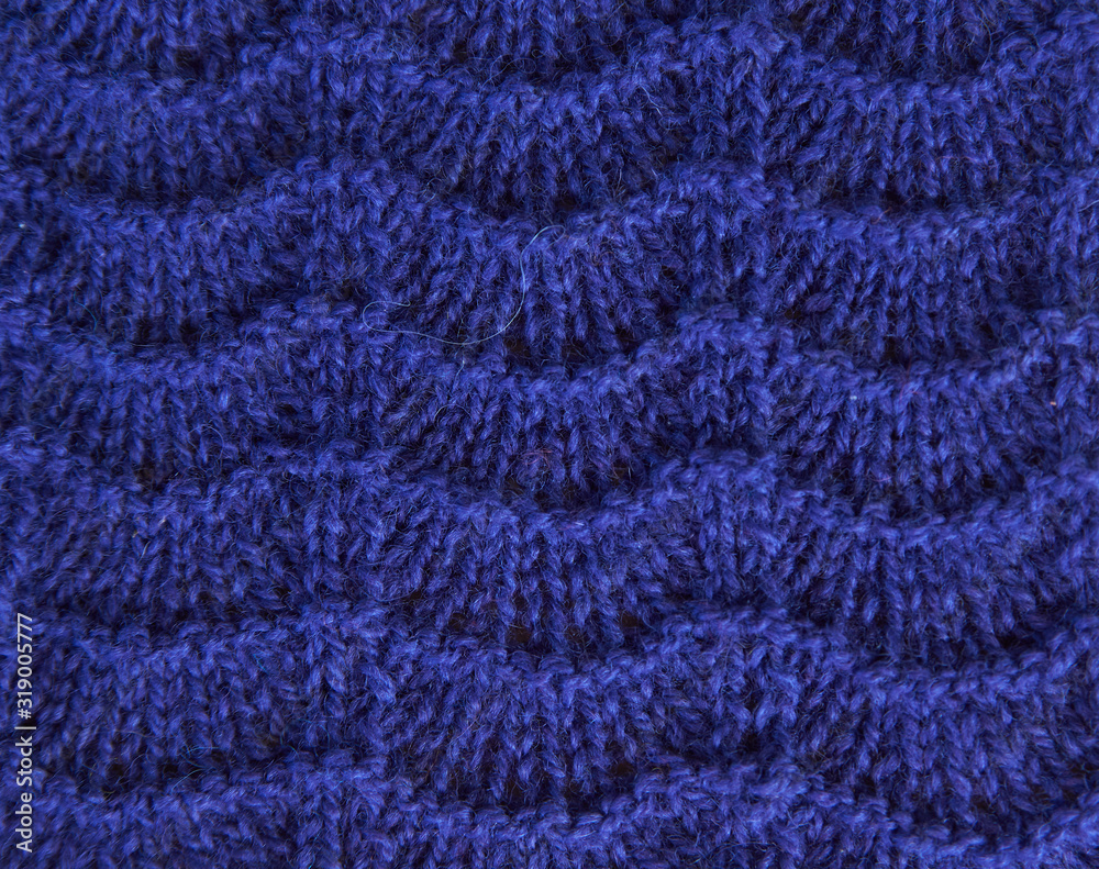 Navy blue background of soft, fleecy cloth. Texture of light dark denim ...