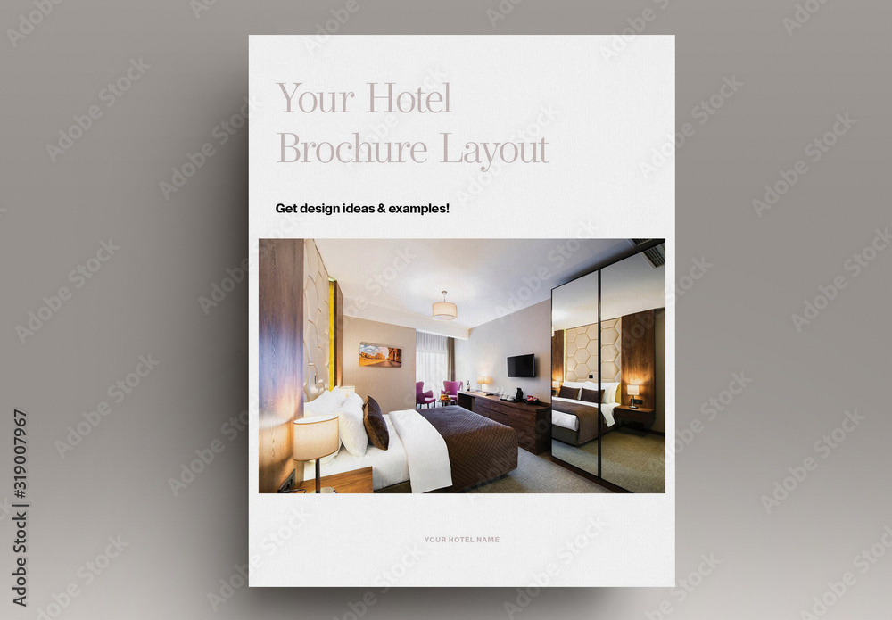 Hotel Brochure Layout Stock Template | Adobe Stock