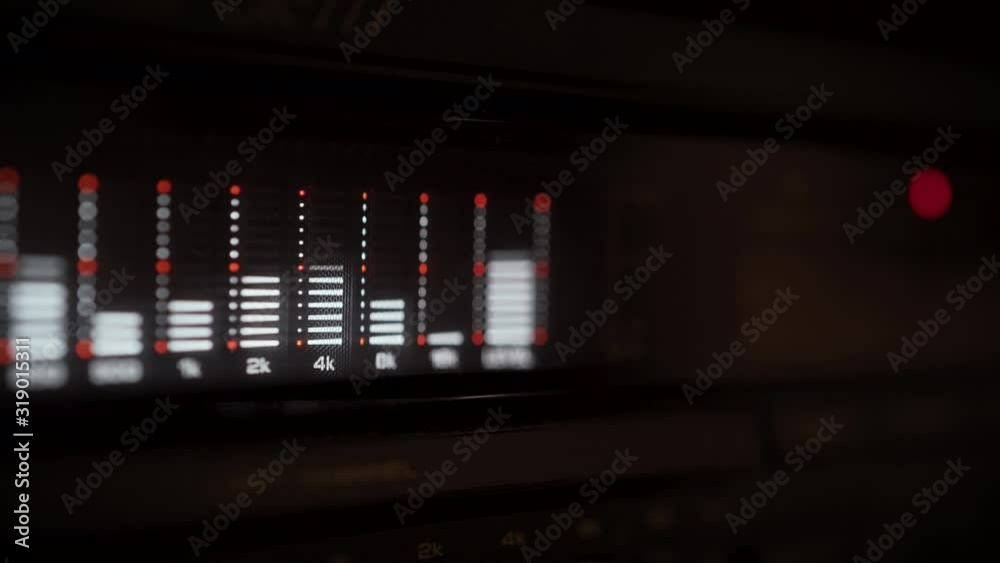 equalizer display with flashing frequency levels Stock Video | Adobe Stock