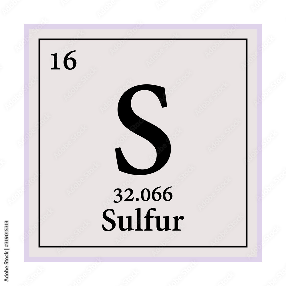 Sulfur Periodic Table of the Elements Vector illustration eps 10 Stock ...