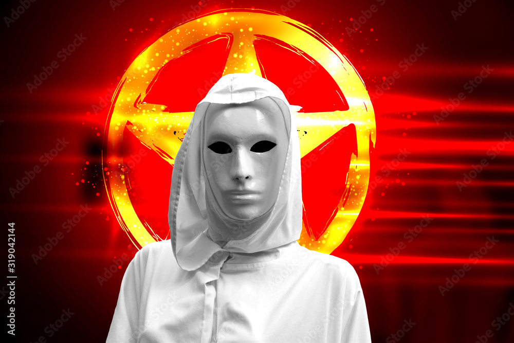 occultism , priestess of white magic, sorcerer with magical mask occult ...