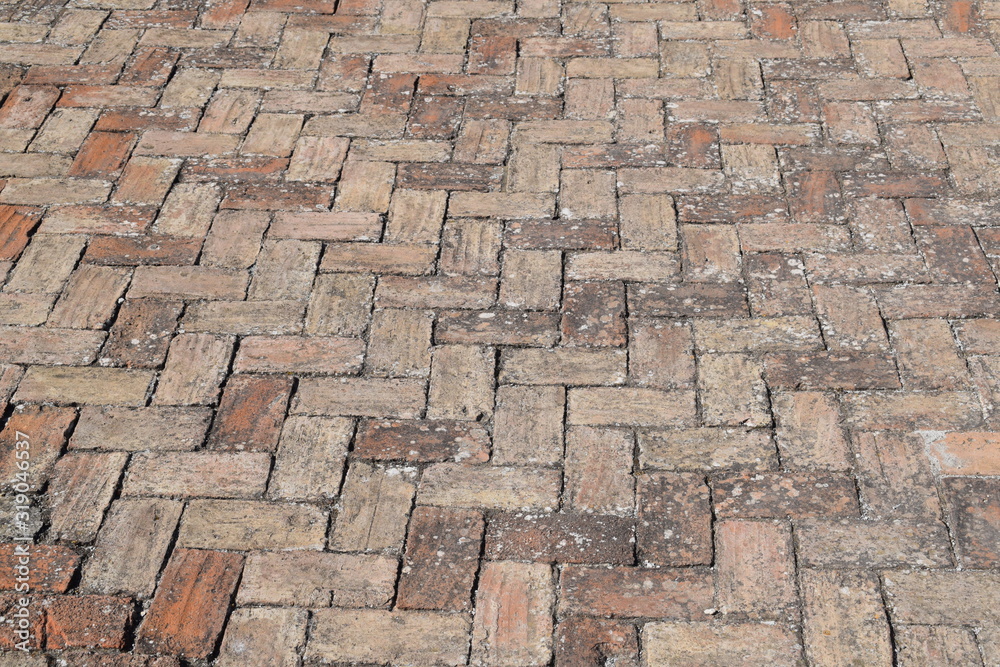 Pavimento di mattoni da usare come sfondo Stock Photo | Adobe Stock