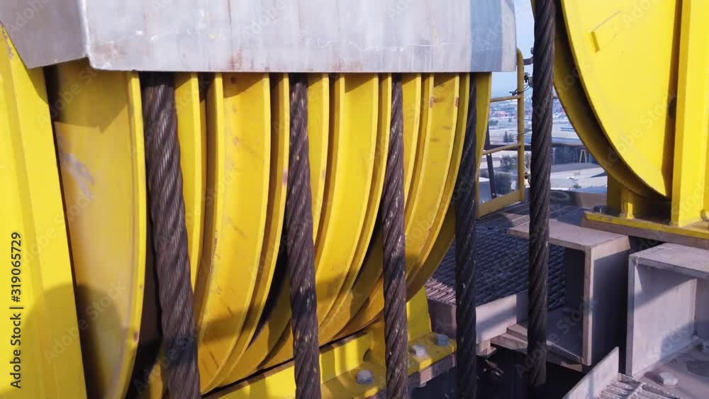 Crown block of the offshore jack up rig Stock ビデオ | Adobe Stock