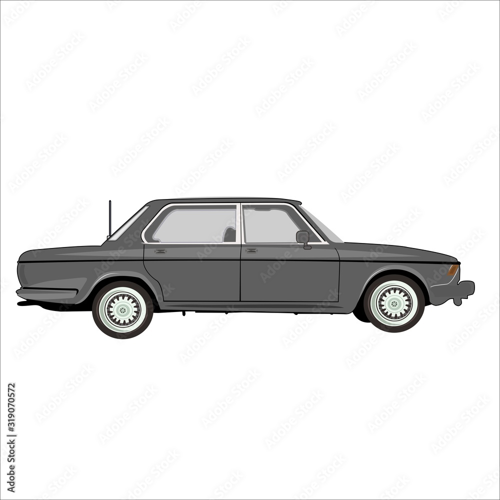 Cartoon vector illustration classic retro vintage car Stock Vector ...